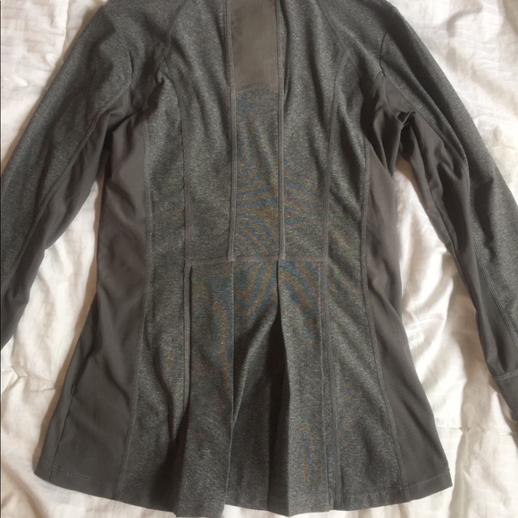 KPMG | Tops | Grey Half Zip Athletic Jacket With Ruffled Back | Poshmark